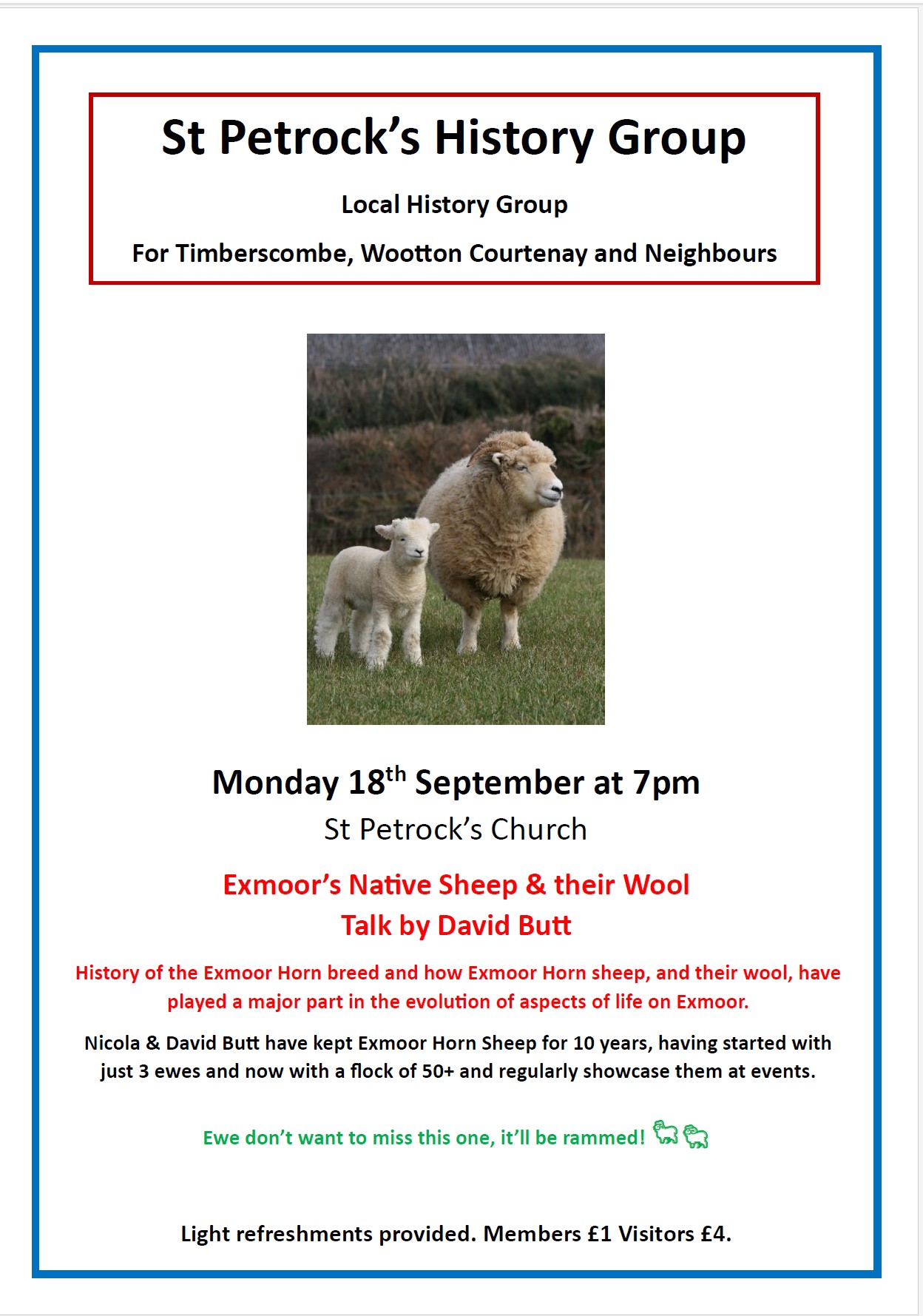 are you interested in exmoor’s native sheep? – Timberscombe