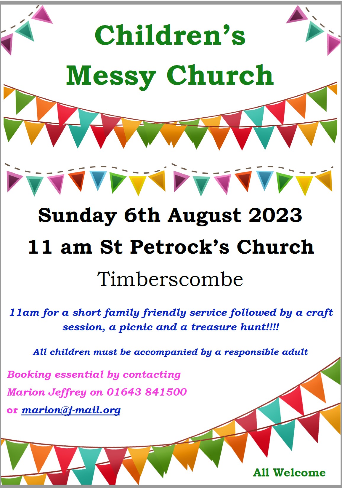 messy church this sunday at 11am – Timberscombe