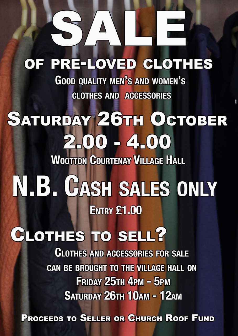 Pre-Loved Clothes Sale – Timberscombe
